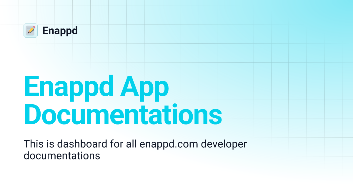 Enappd App Documentations | Enappd